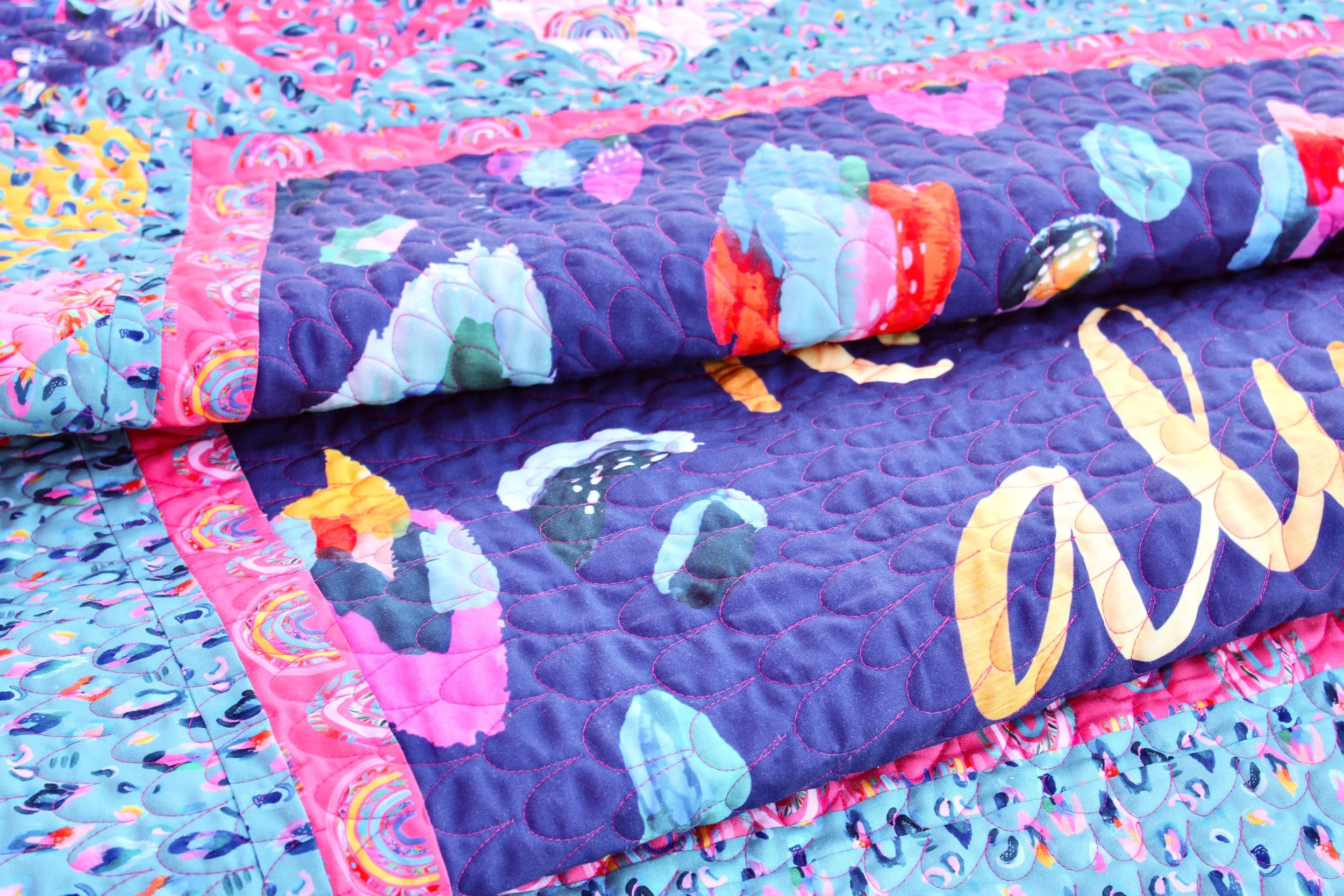 How I Made the Kindness Always Panel Quilt Heart Border — Bayhill Studio
