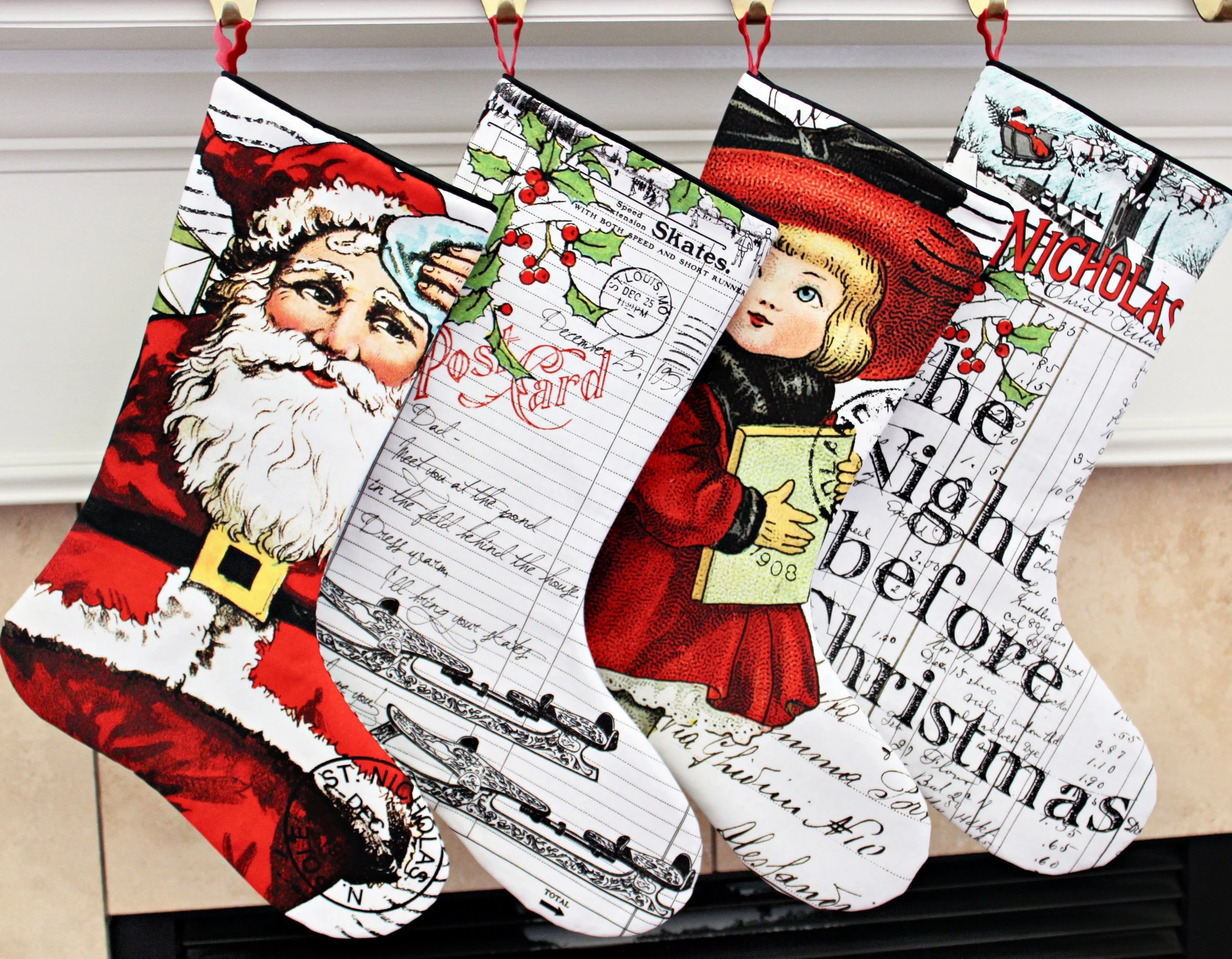 DIY Christmas Stockings with Piping Trim — Bayhill Studio