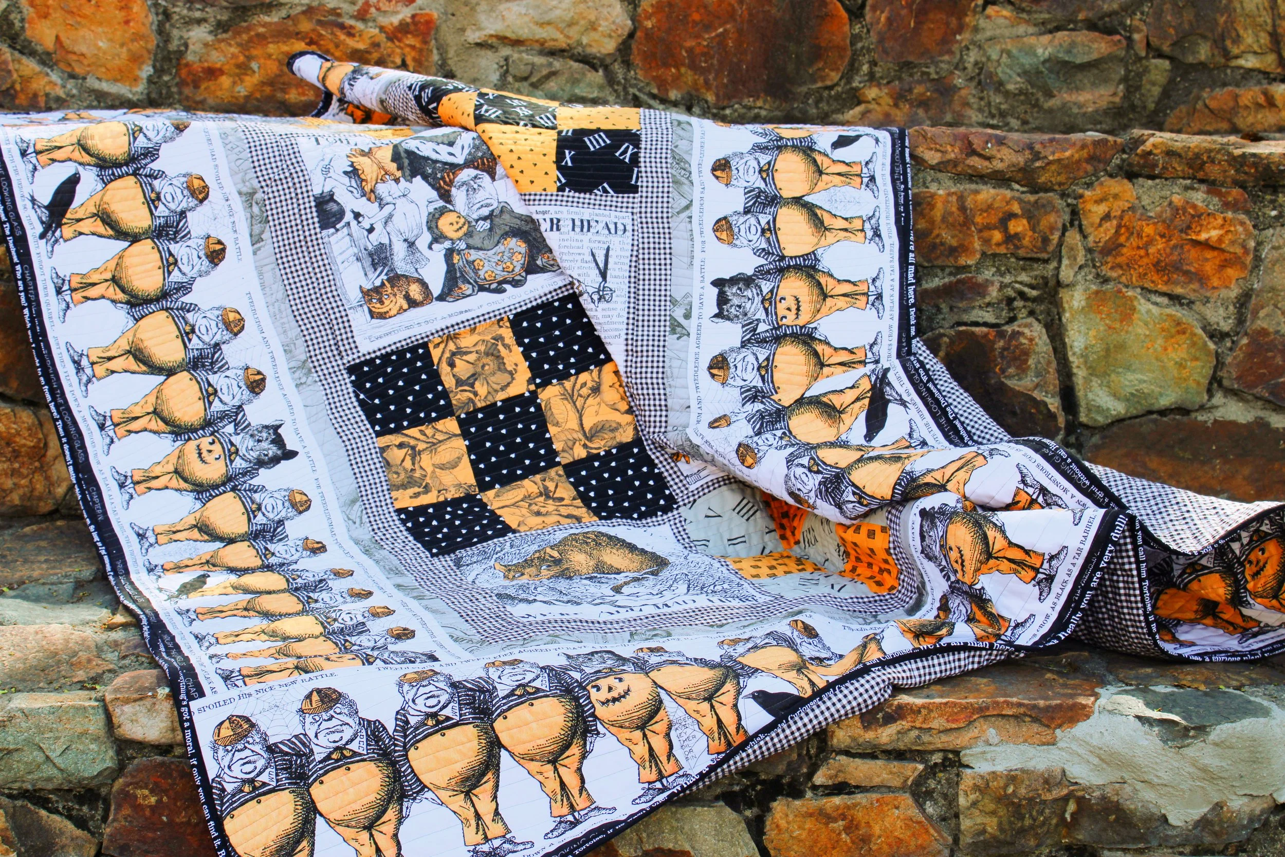 Mad Masquerade Panel Patch Quilt — Bayhill Studio