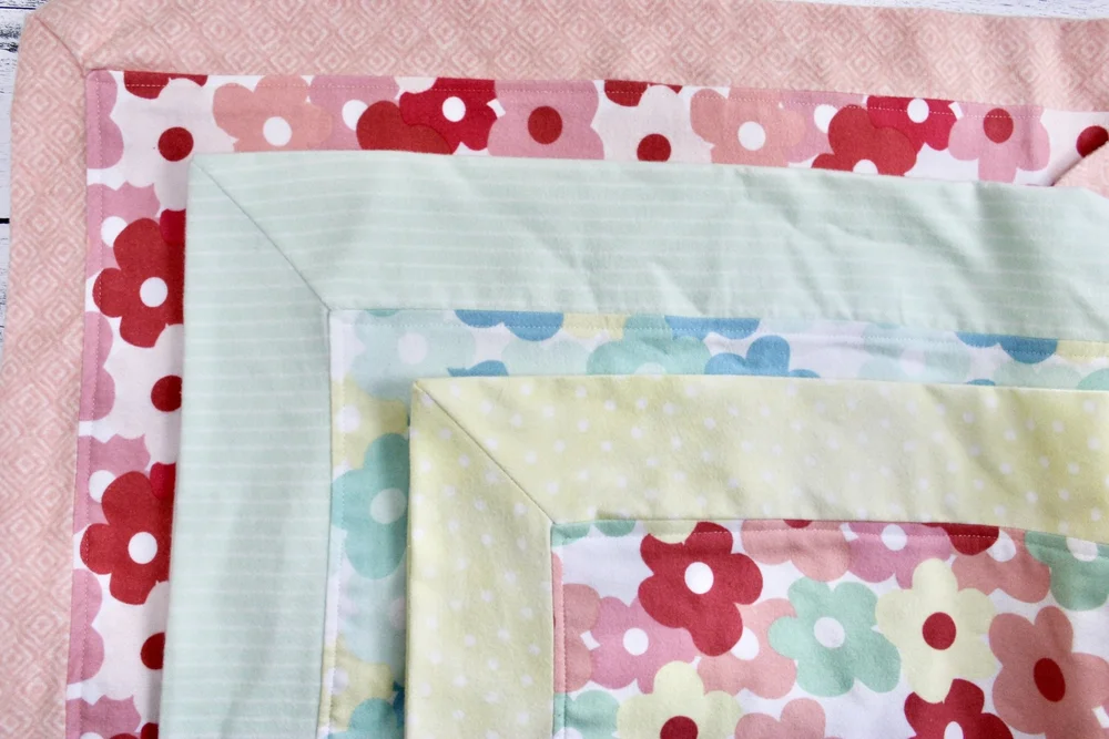 How to Make a Flannel Self-Binding Receiving Blanket — Bayhill Studio