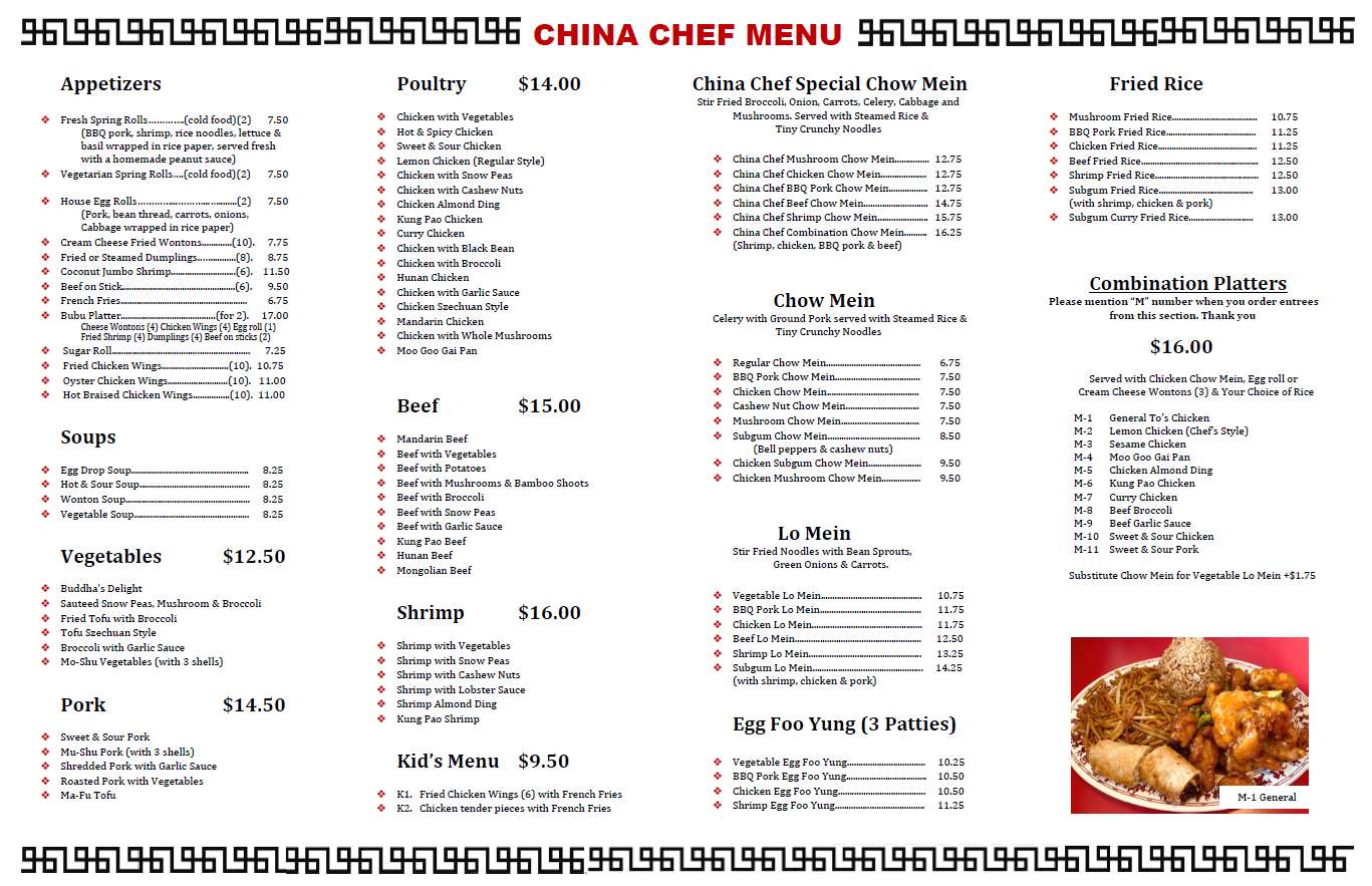 CHINA CHEF RESTAURANT INC