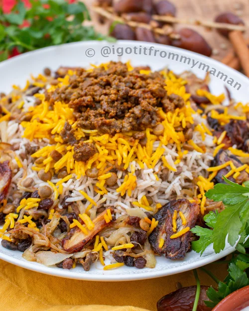 Adas Polo Recipe - Persian Lentil, Raisin And Date Rice — I got it from ...