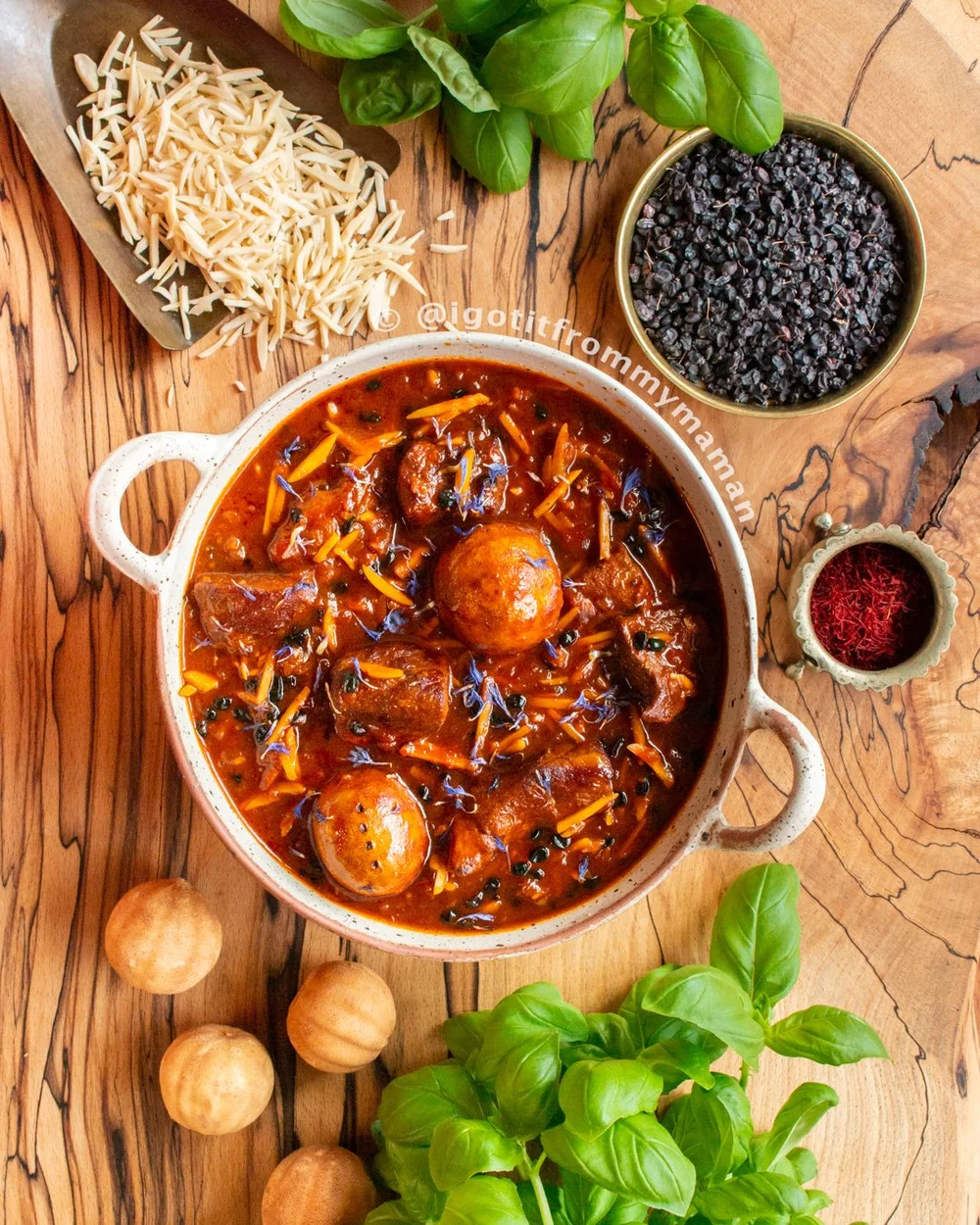 Khoresh-e Khalal - Persian Lamb Stew with Dried Limes, Black Barberries ...