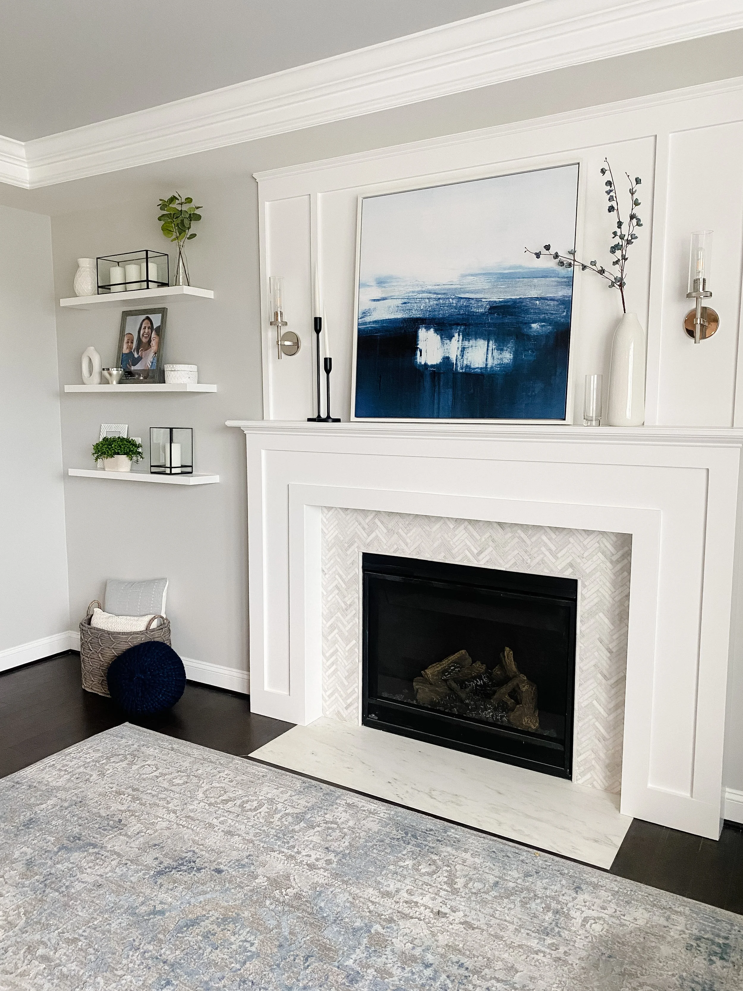 Fireplace Mantle Makeover — Bella Via Design
