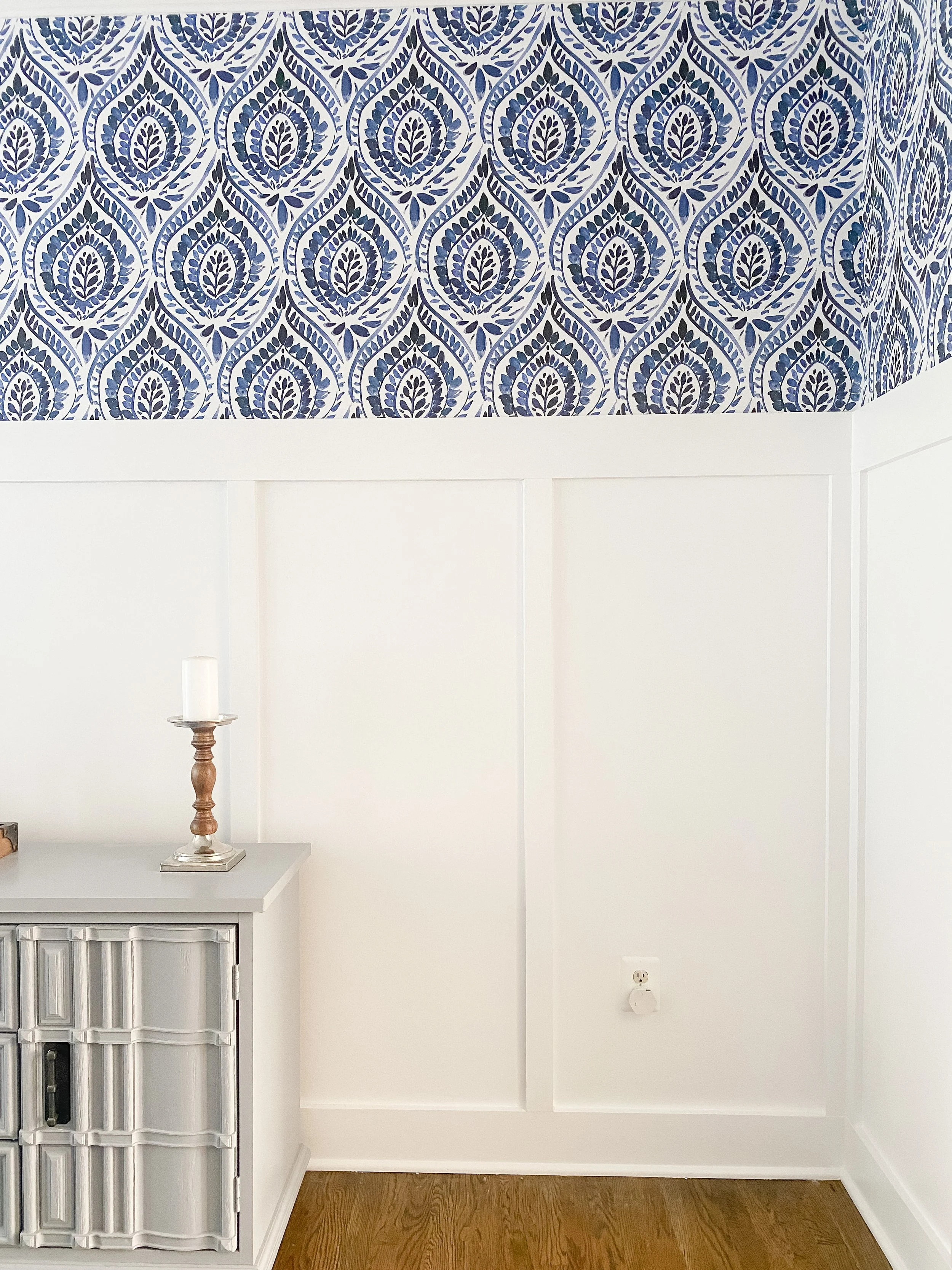Dining Room Millwork and Wallpaper Design — Bella Via Design