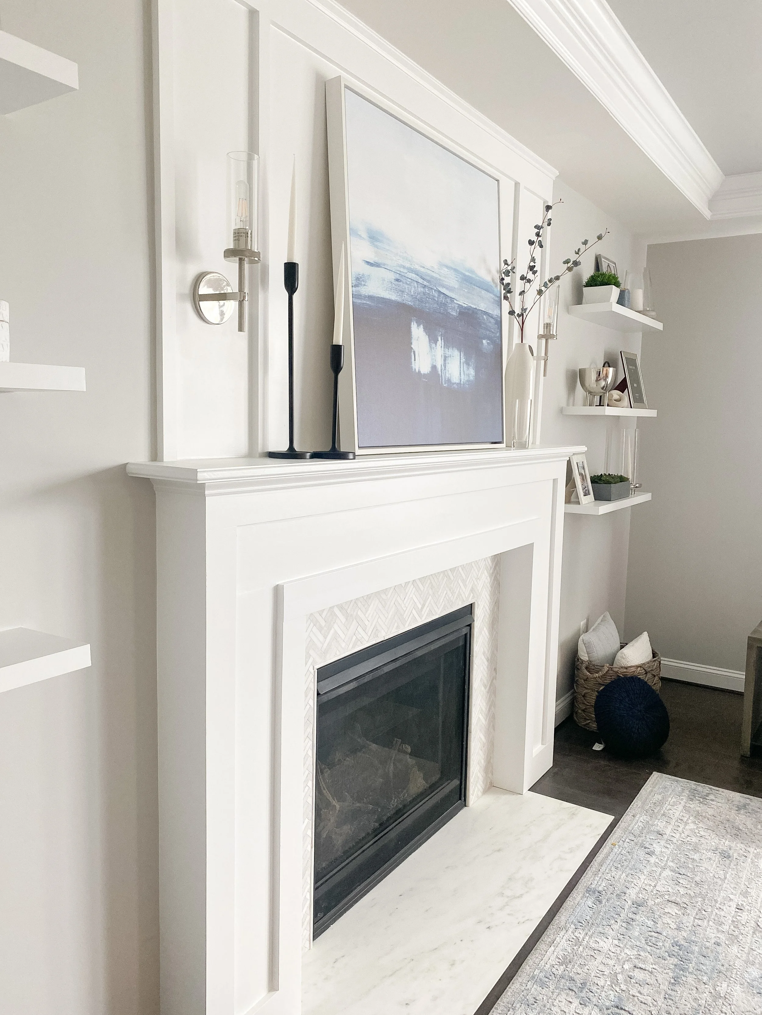 Fireplace Mantle Makeover — Bella Via Design