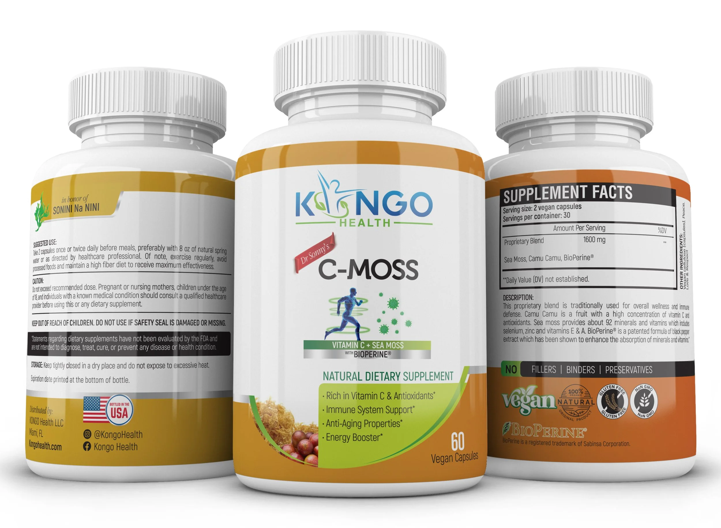 Dr. Sonny's C-Moss (60 Capsules) — Kongo Health