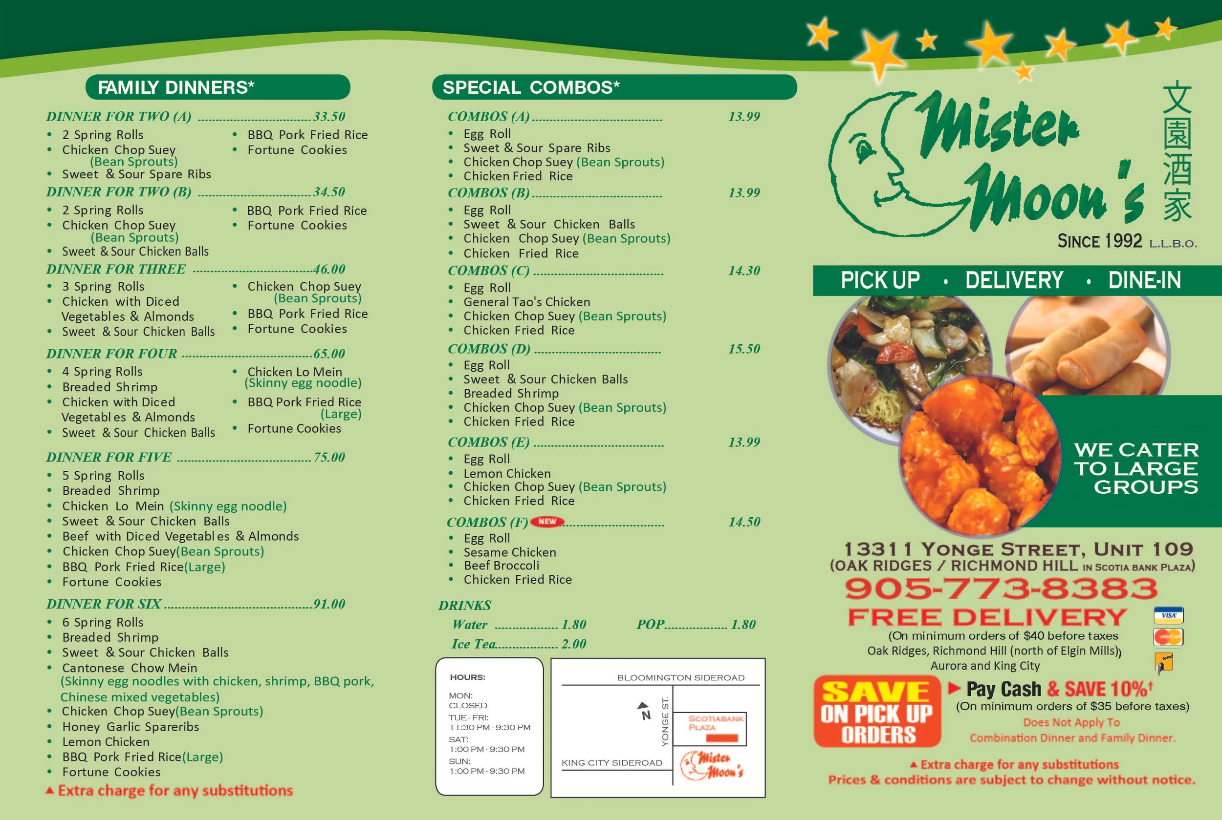 Menu — Mister Moons