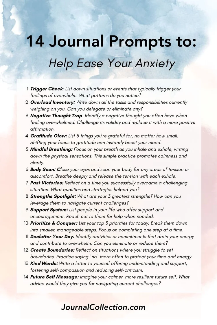 Find Your Calm Amidst the Chaos: 14 Journal Prompts to Help Ease Your ...
