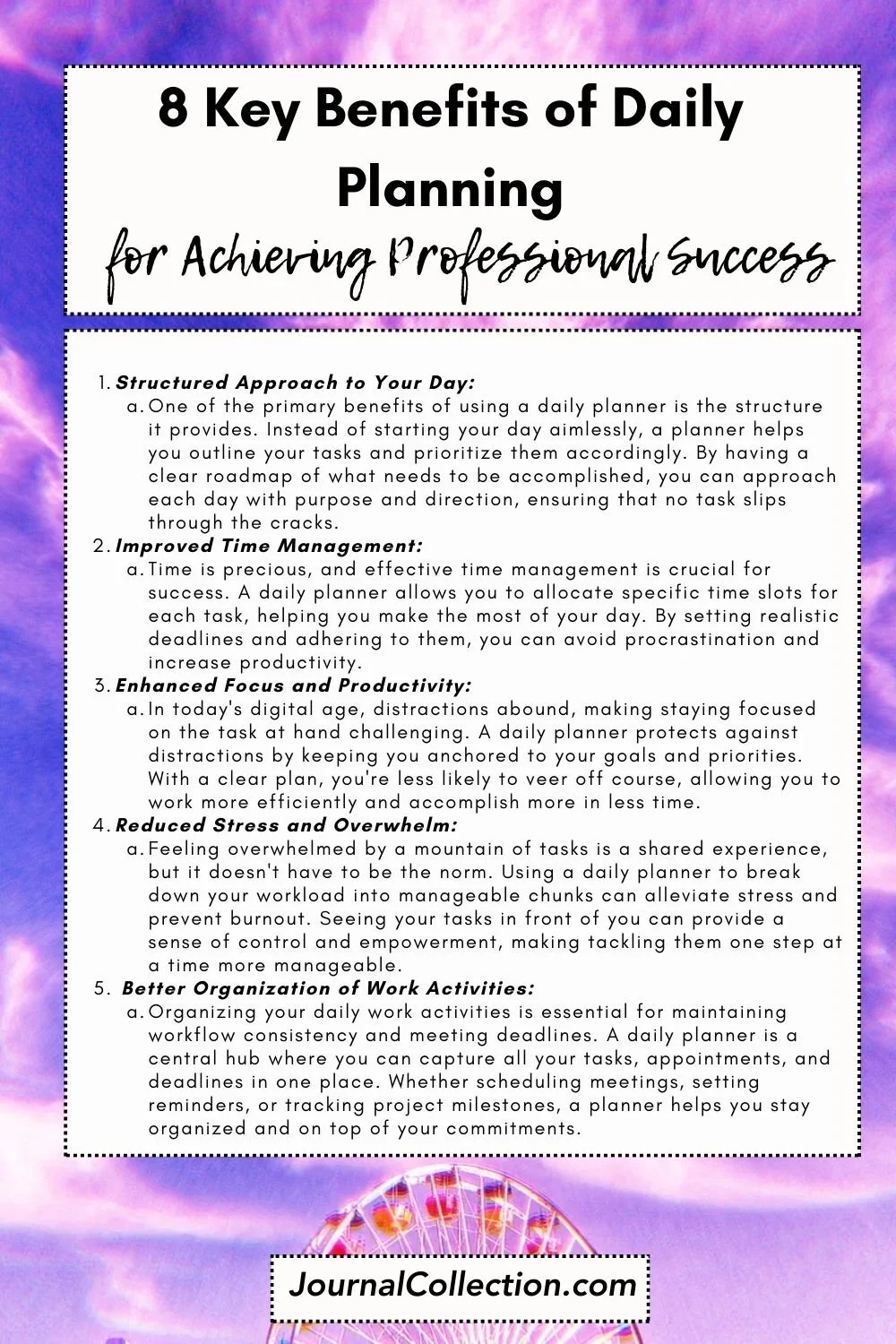 8 Compelling Reasons Why Daily Planning is Essential for Work Success ...
