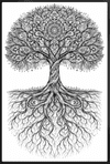 Easy Drawing of a Tree with Roots for Beginners | Step By Step