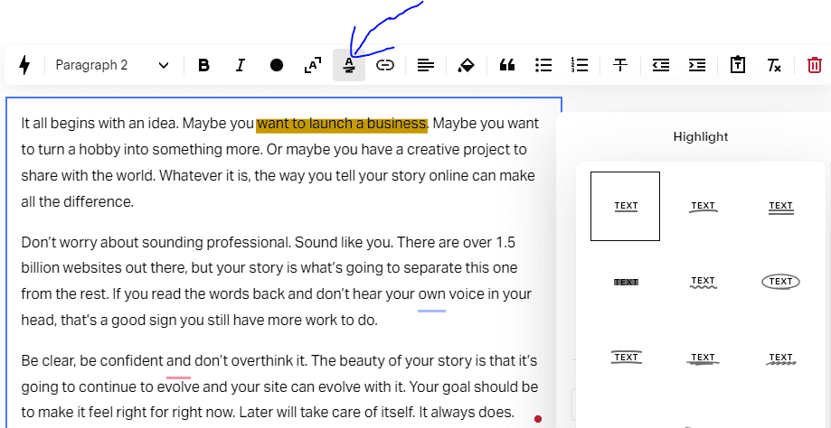 How to Highlight Text in Squarespace? Our Full Guide