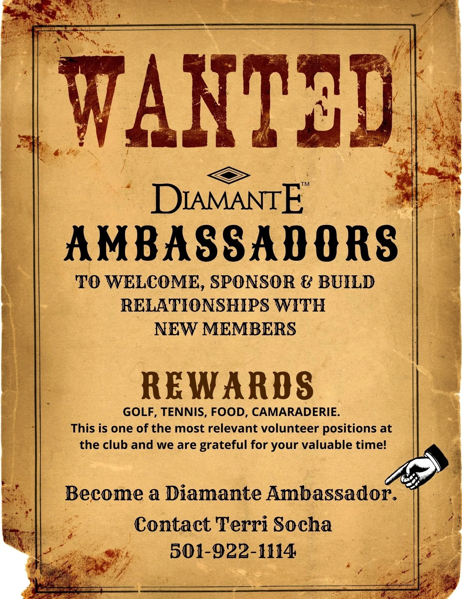 Ambassadors Wanted — Diamante Country Club