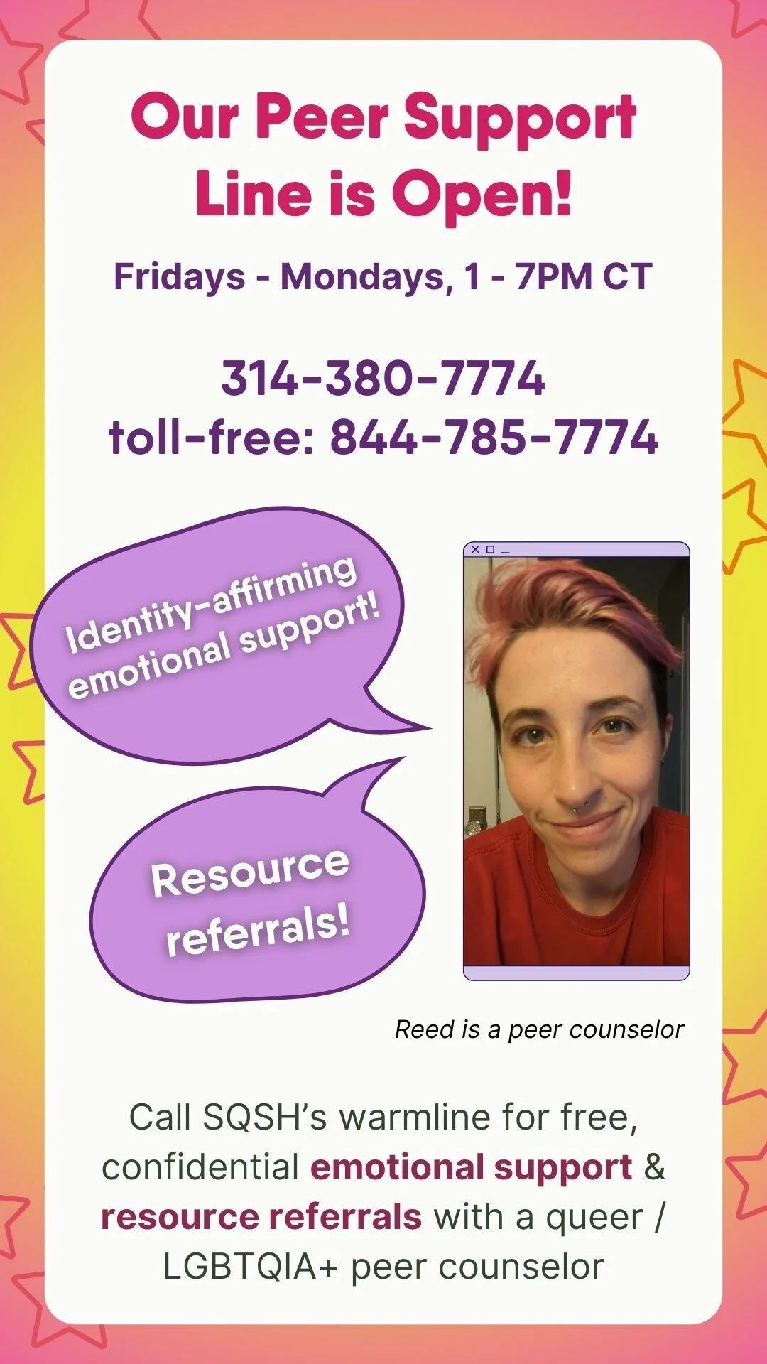SQSH (St. Louis Queer+ Support Helpline)