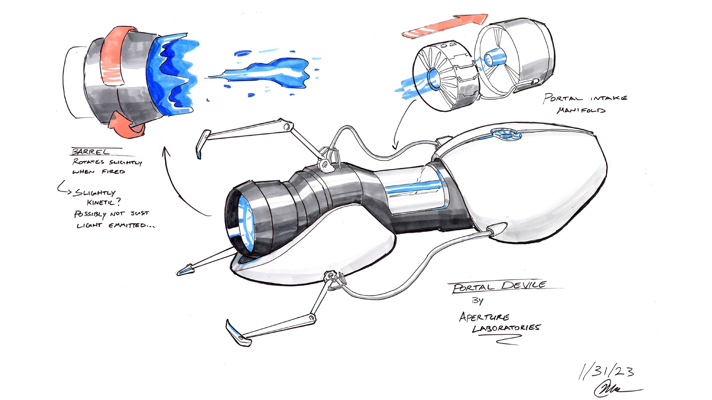 Portal Gun Drawing