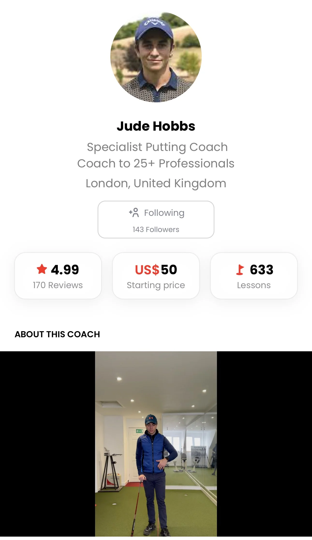 Online Coaching — Jude Hobbs Golf
