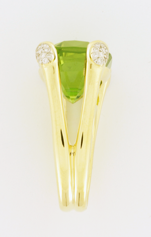 Contemporary Large Peridot Ring — Designers of Bespoke Jewelry