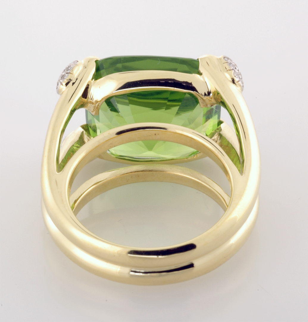 Contemporary Large Peridot Ring — Designers of Bespoke Jewelry