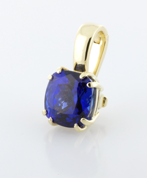 Tanzanite and 18KT Yellow Gold Pendant — Designers of Bespoke Jewelry
