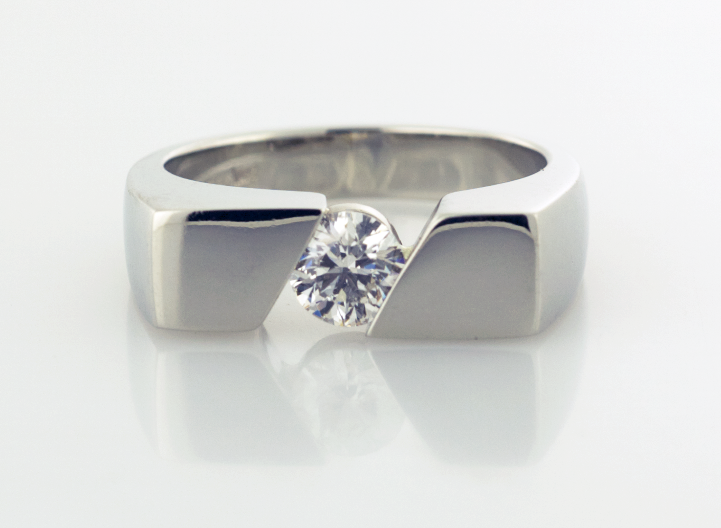 Contemporary Gents Ring with Channel Set Diamond — Designers of Bespoke ...