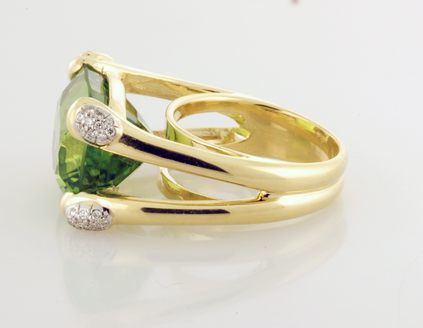 Contemporary Large Peridot Ring — Designers of Bespoke Jewelry