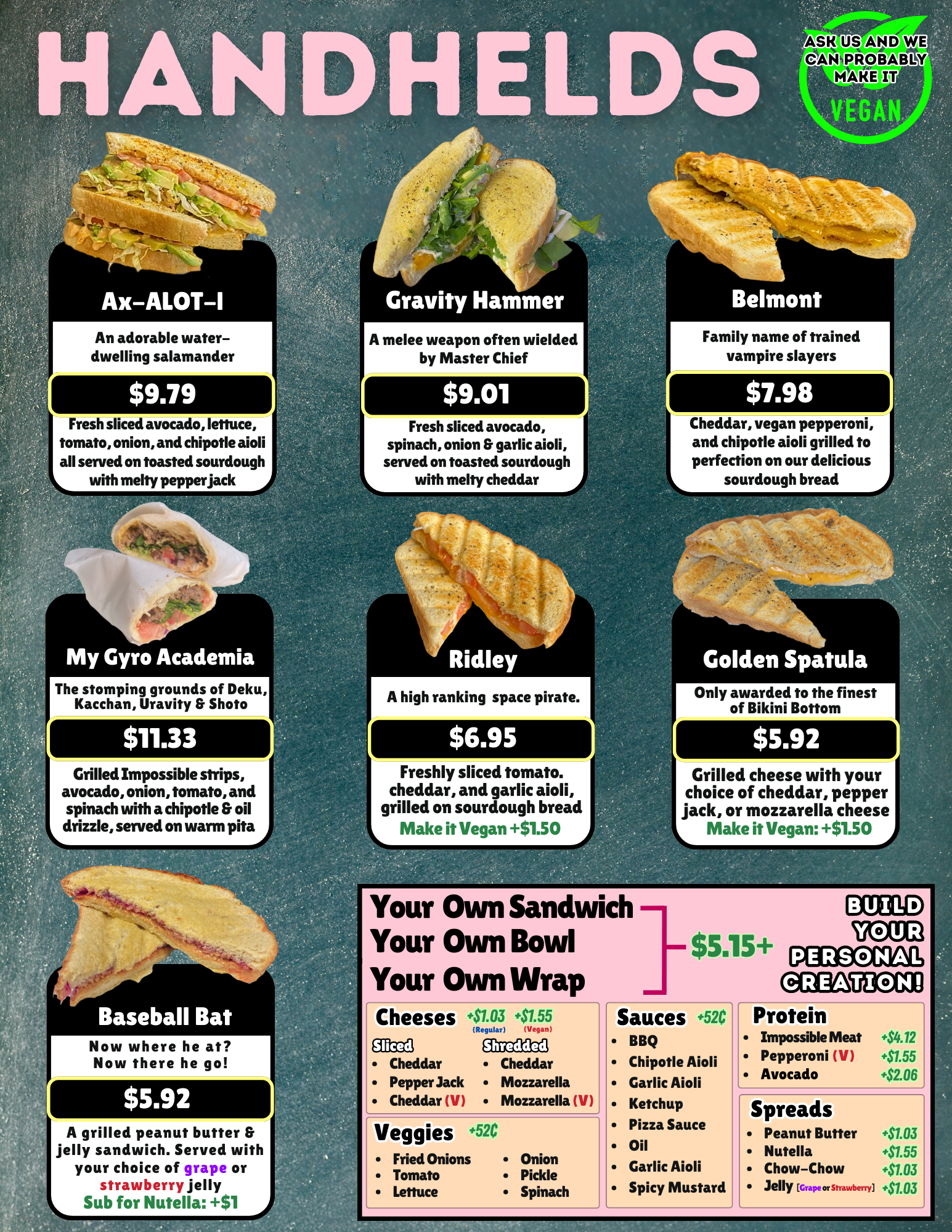 Menu — Current: Nerd Café