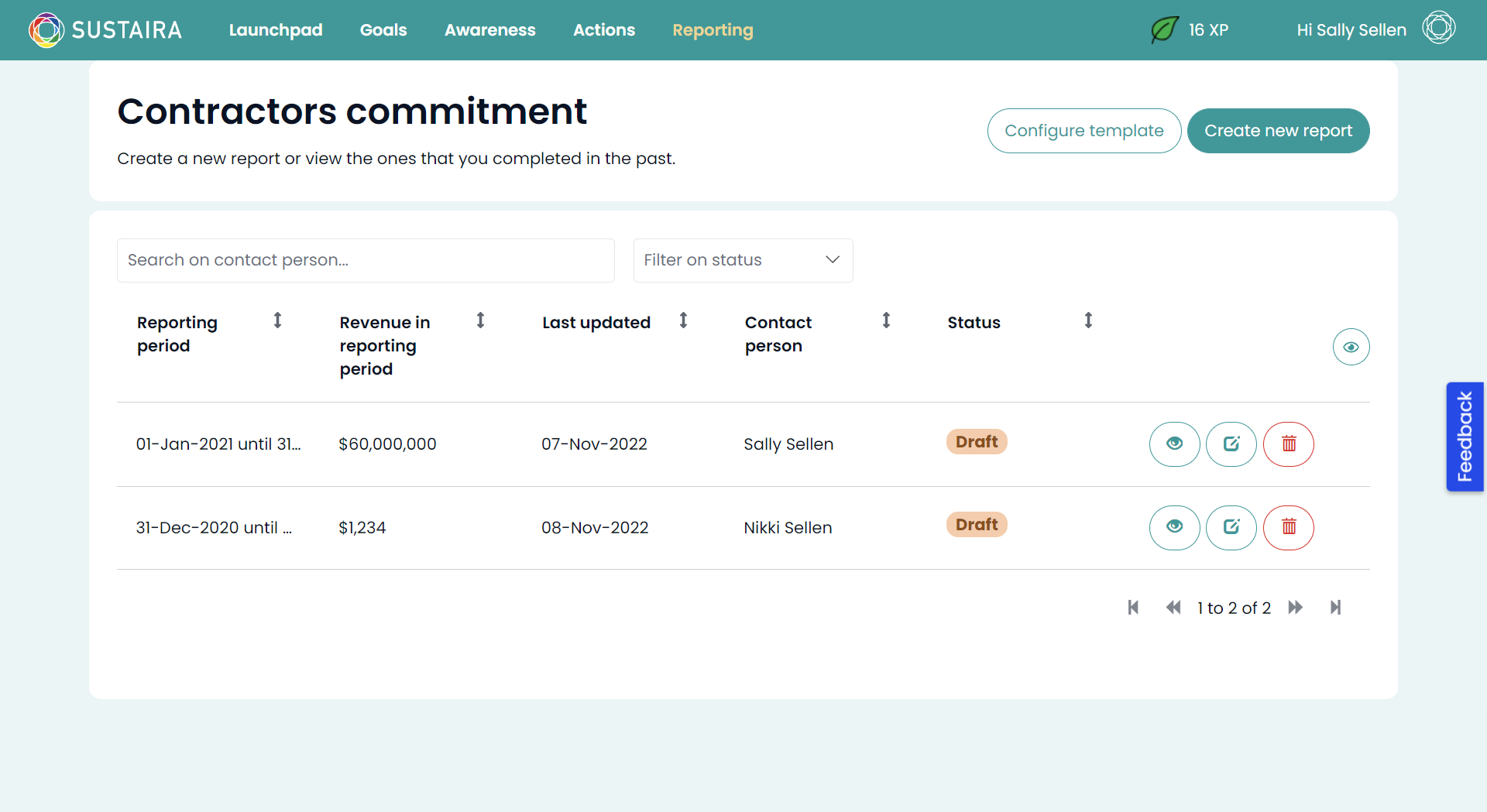 Contractors Commitment — Sustaira