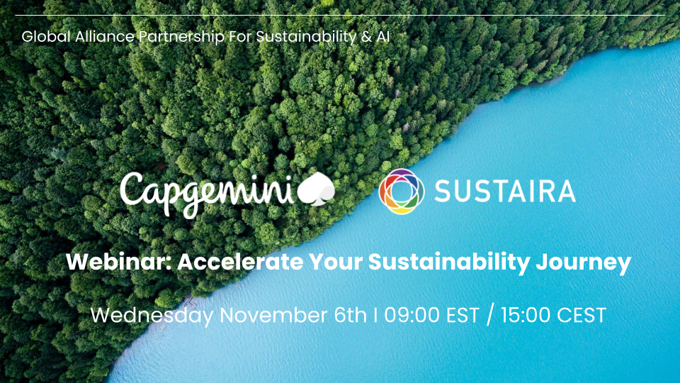 Sustaira and Capgemini Expand Sustainability and AI Collaboration With ...