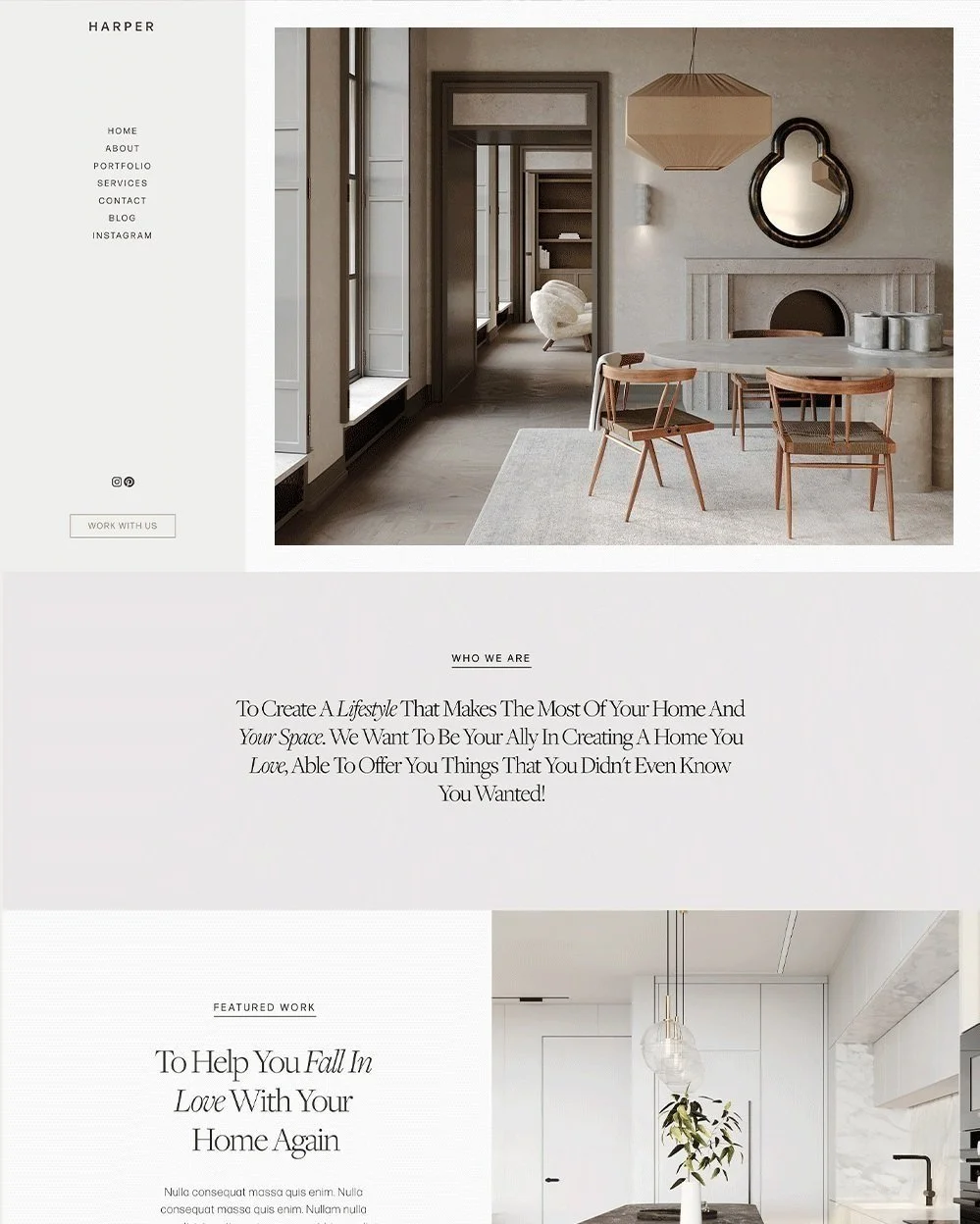 Harper - Squarespace 7.1 Template for Interior Designers