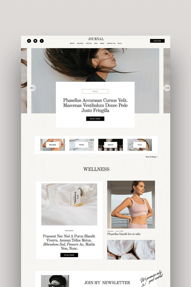 Squarespace Blog Template for Creators, Writers & Magazines
