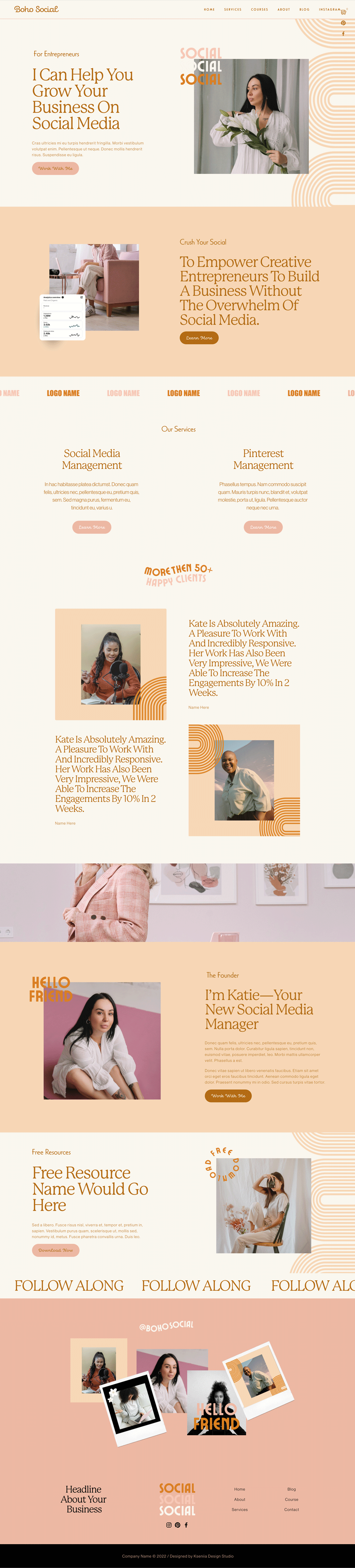 Boho Squarespace 7.1 Website Template
