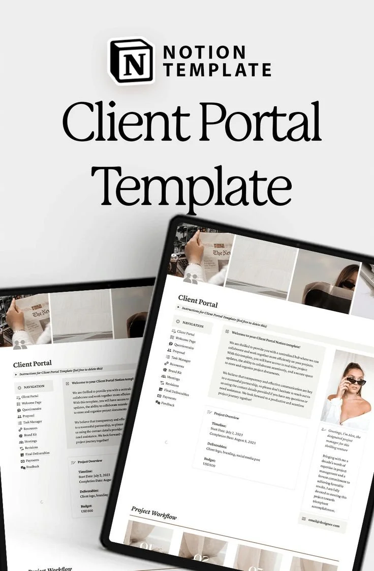 Notion Client Portal Template For Designers, Freelancers, And Service Providers