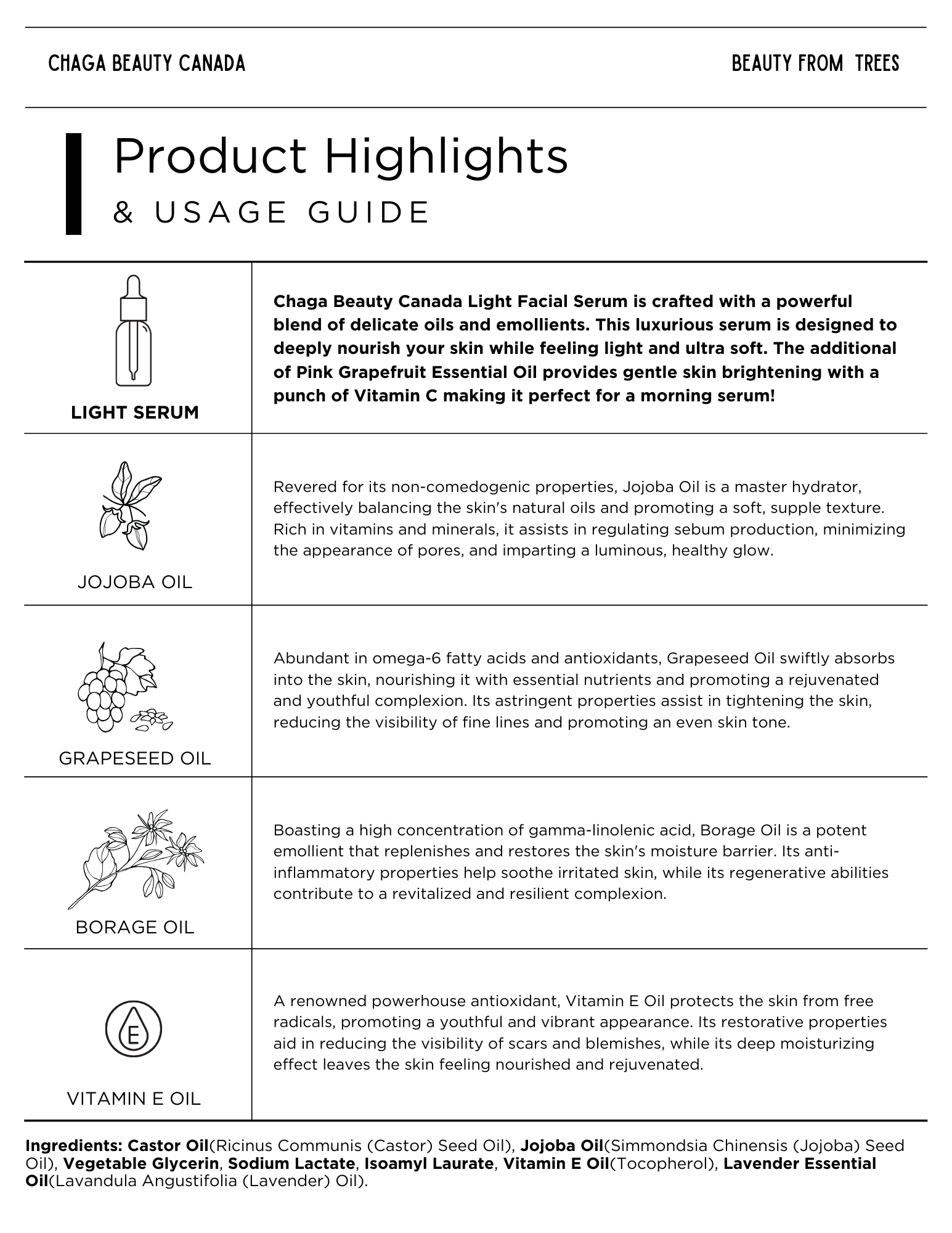 Lightweight Facial Serum — Chaga Beauty Canada