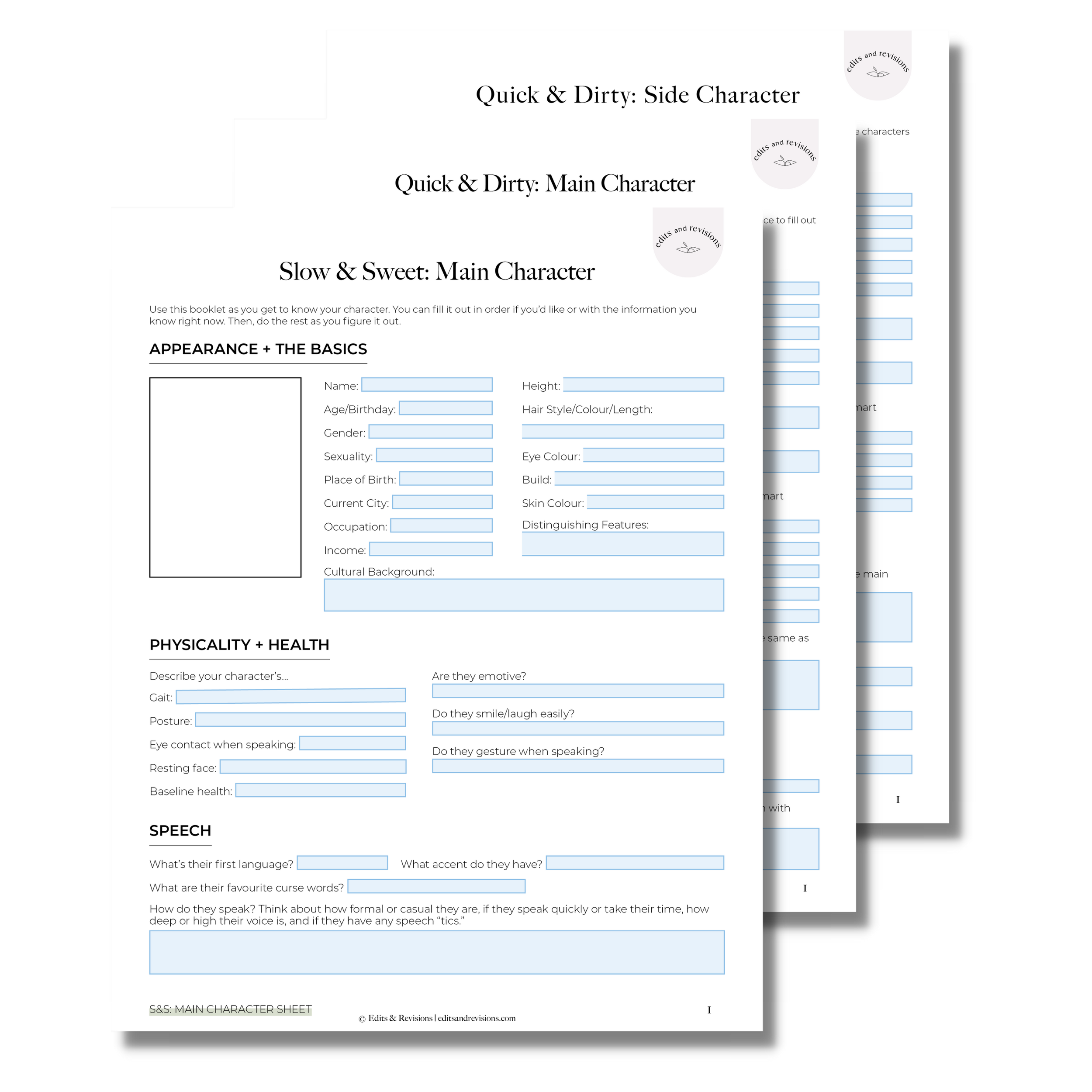A Guide to Character Sheets for Romance Authors — Edits & Revisions ...