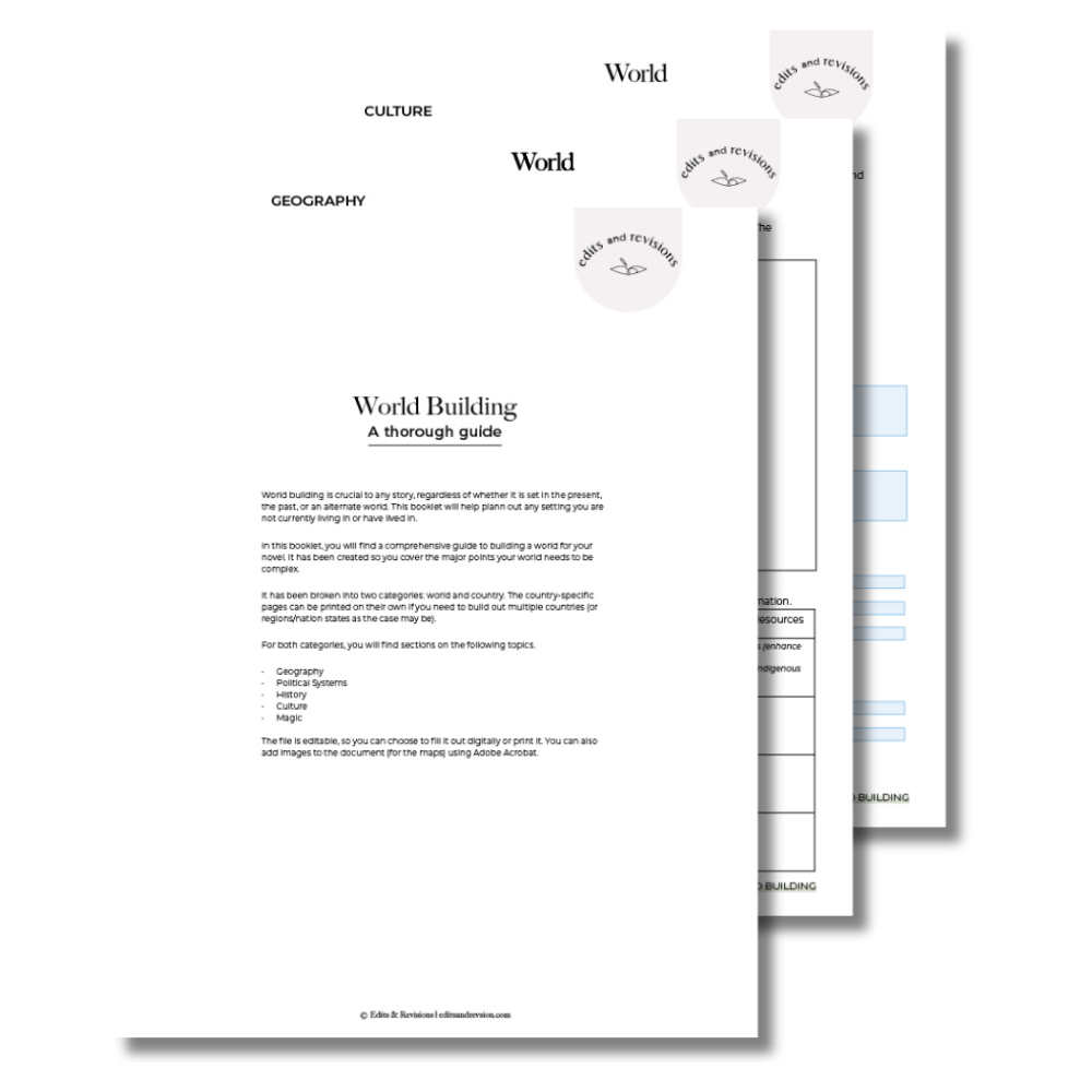 A Template for World Building for Fantasy Authors — Edits & Revisions ...