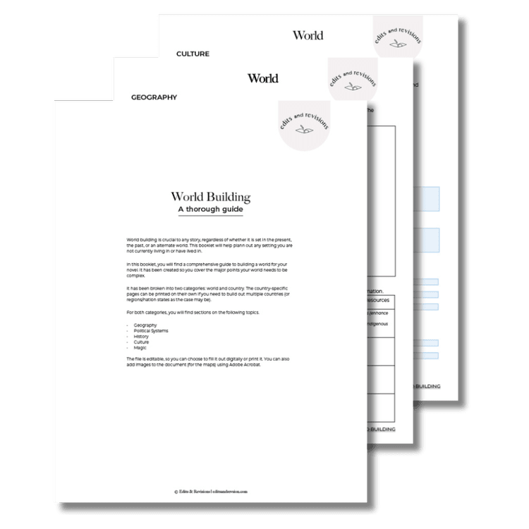 A Template for World Building for Fantasy Authors — Edits & Revisions ...