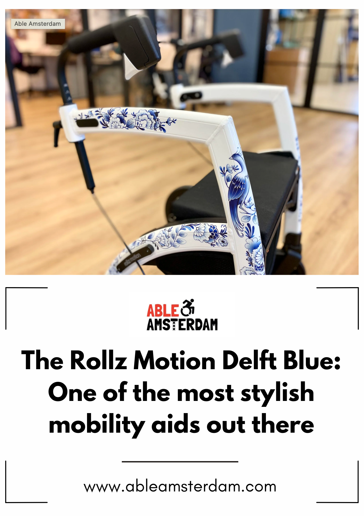 The Rollz Motion Delft Blue: One of the most stylish mobility aids out ...