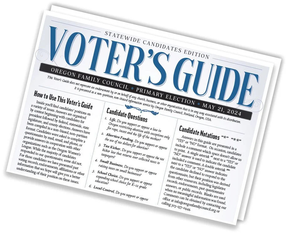 Voter’s Guide — Oregon Family Council
