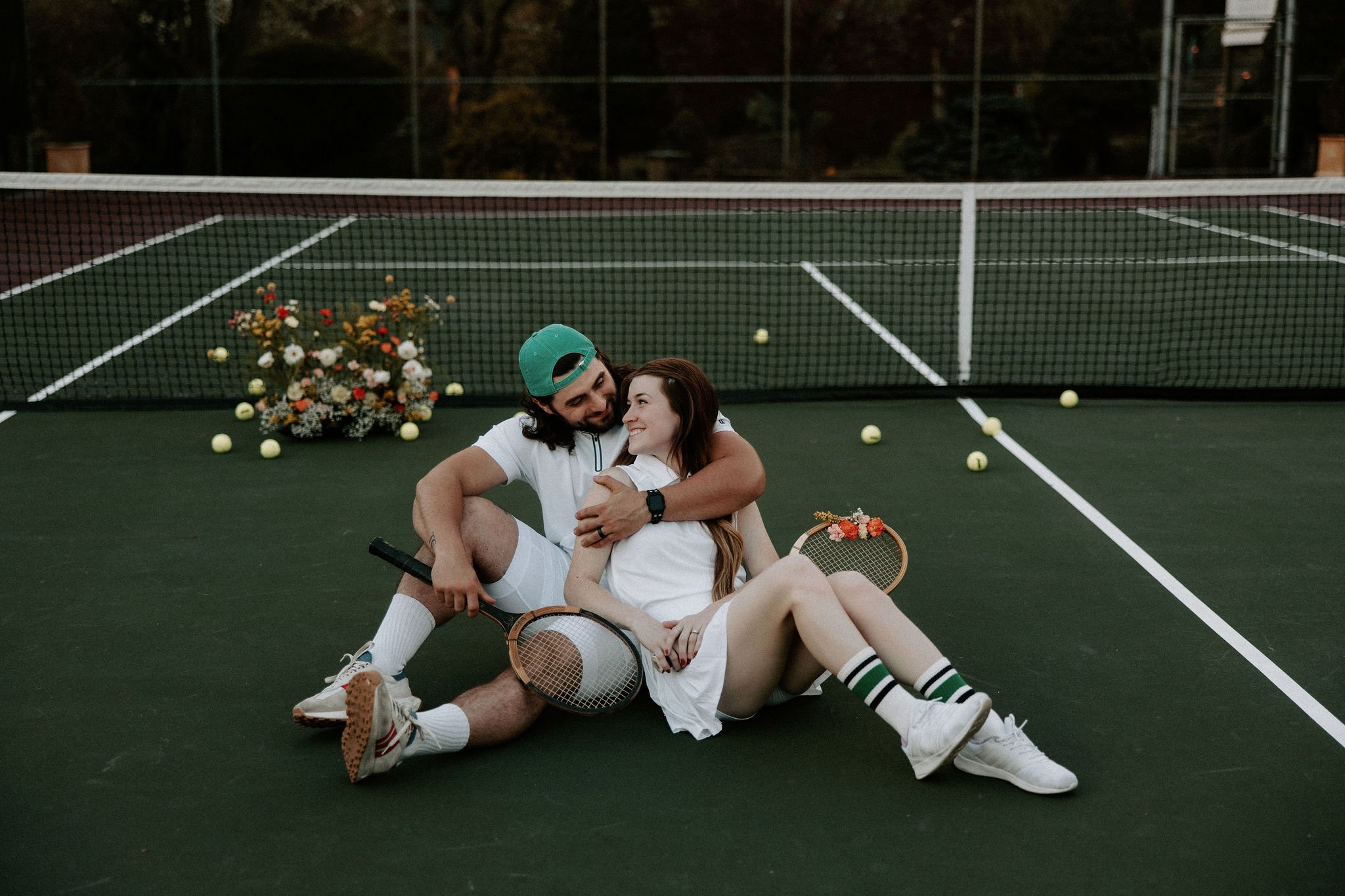 Unique Engagement Session At A Tennis Court — Always Antonelle Photography