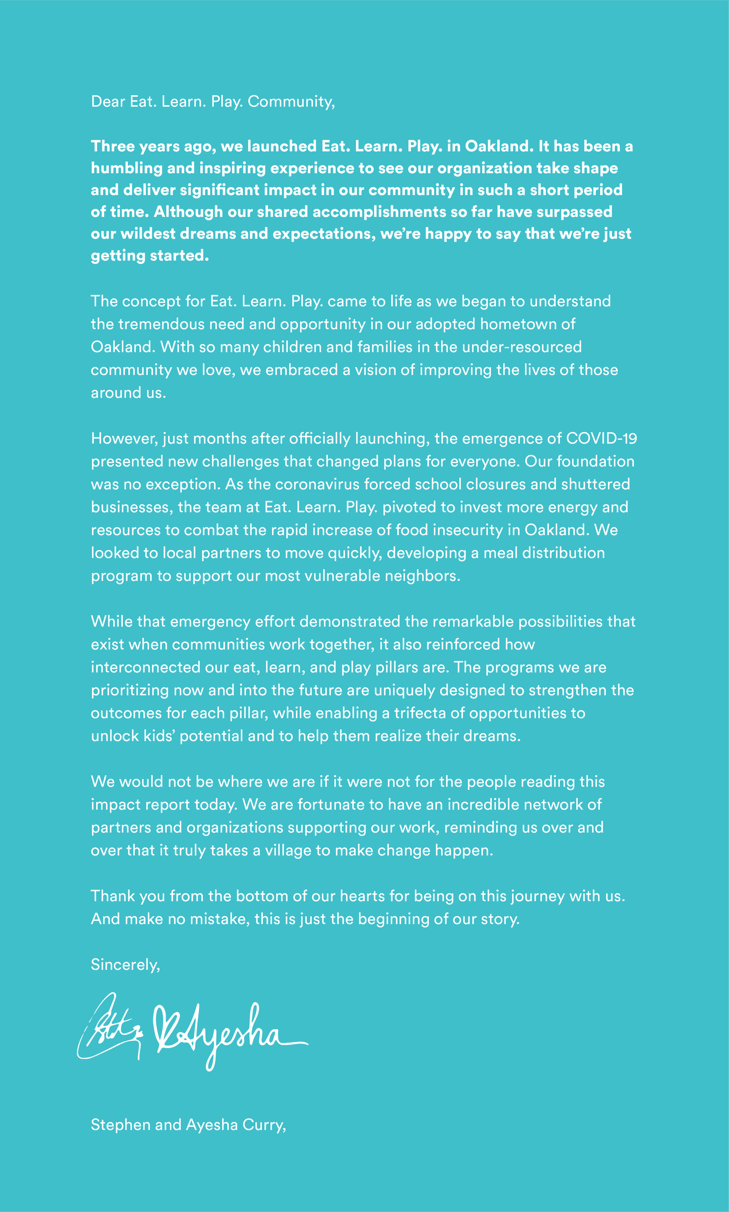 Our Impact Eat Learn Play Foundation