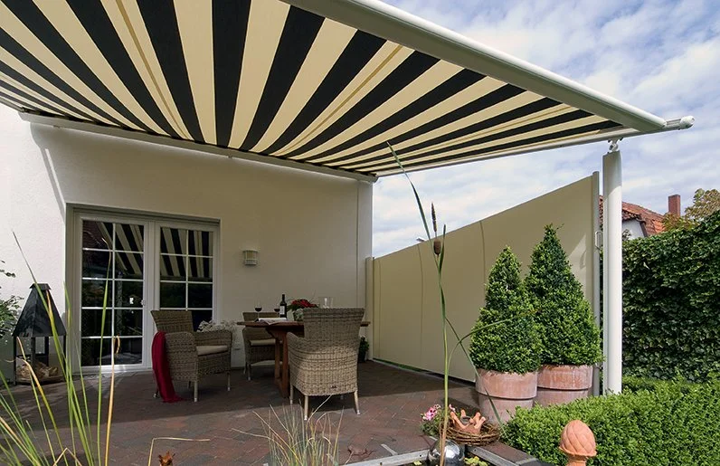 Retractable Awnings & Folding Arm Awnings | Bayside — Bayside Security Doors and Blinds
