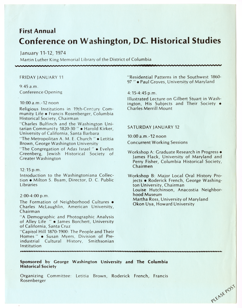 Programs — DC History Conference
