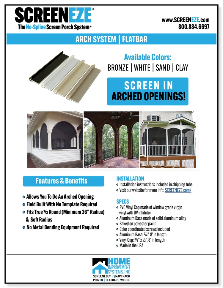 SCREENEZE | No-Spline Screen Porch Systems