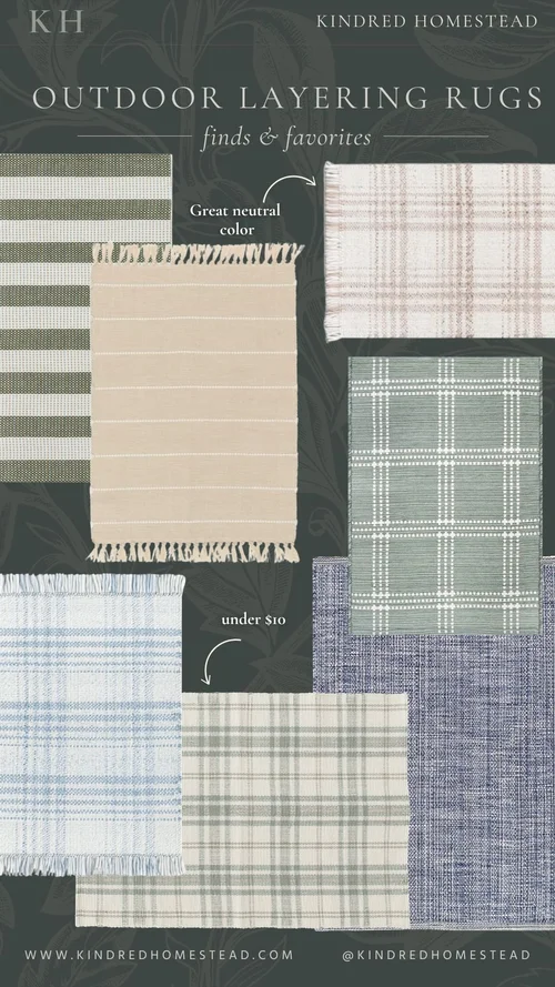 Outdoor Layering Rugs for Porches & Patios — KINDRED HOMESTEAD