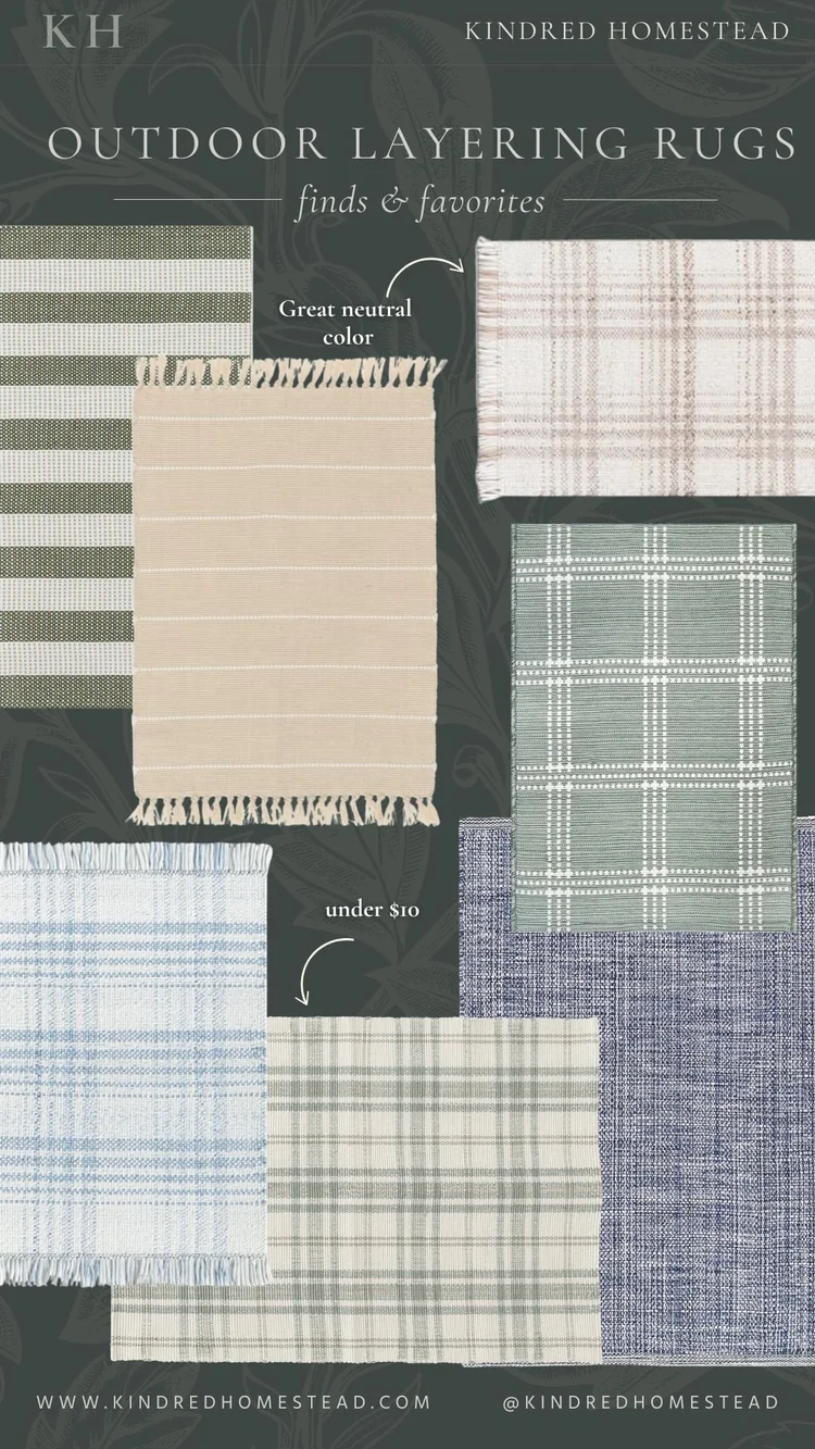 Outdoor Layering Rugs for Porches & Patios — KINDRED HOMESTEAD