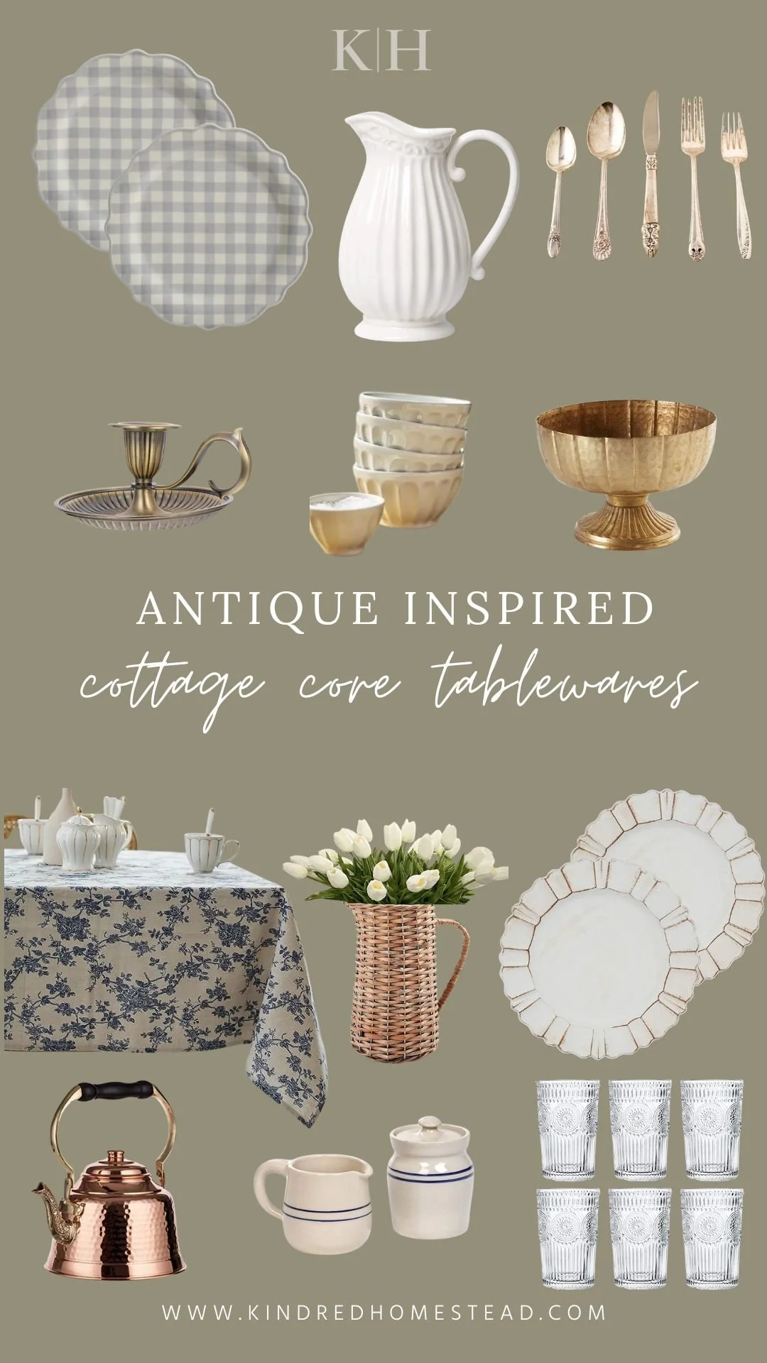 antique Inspired: Cottage Core Tablewares — KINDRED HOMESTEAD