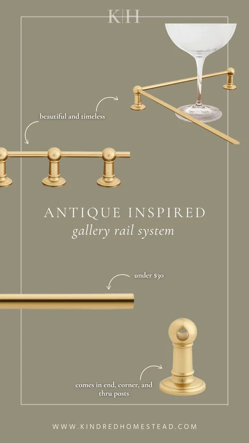 Antique inspired Gallery Rail System — KINDRED HOMESTEAD