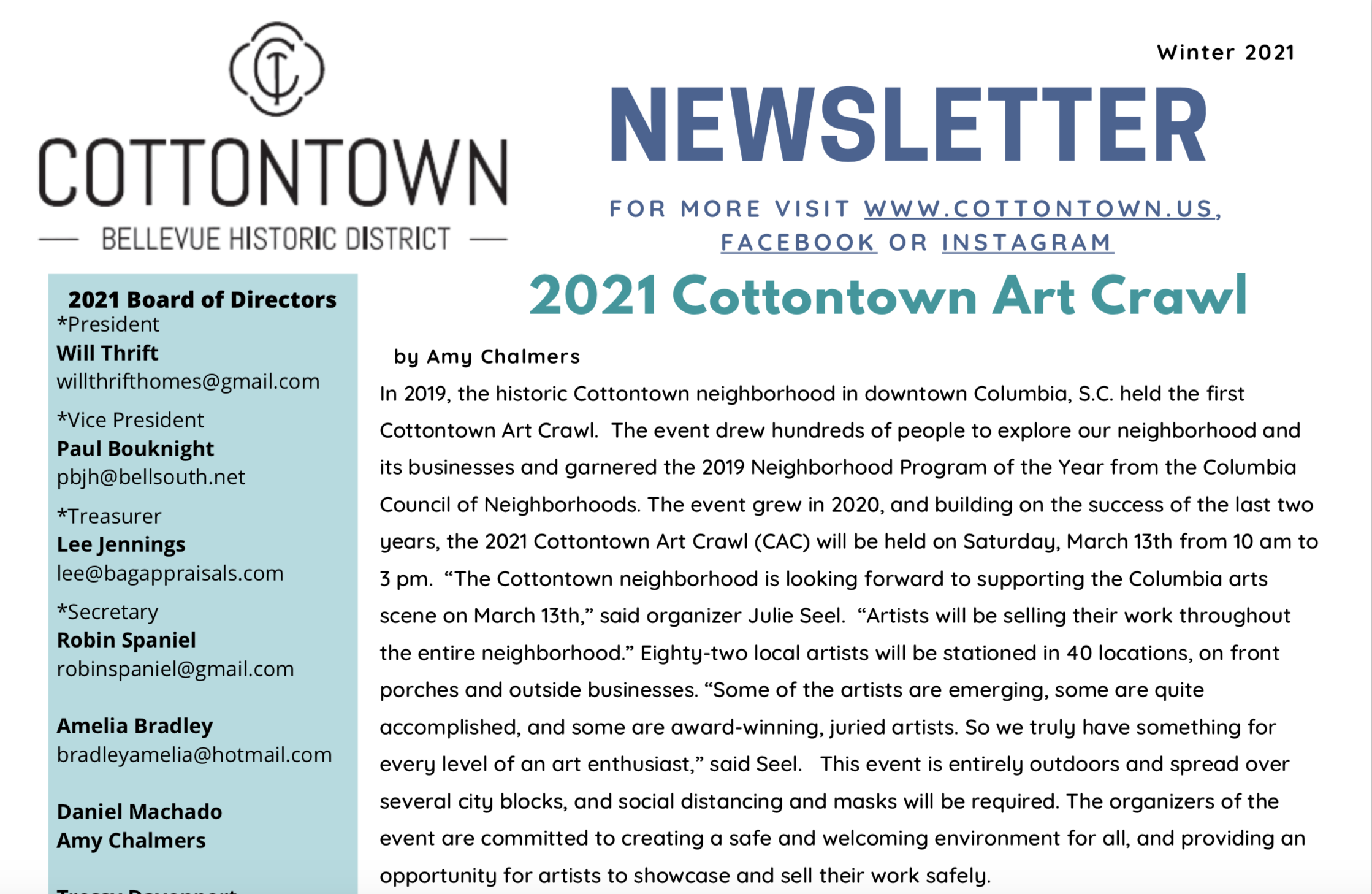Cottontown Newsletters — Cottontown