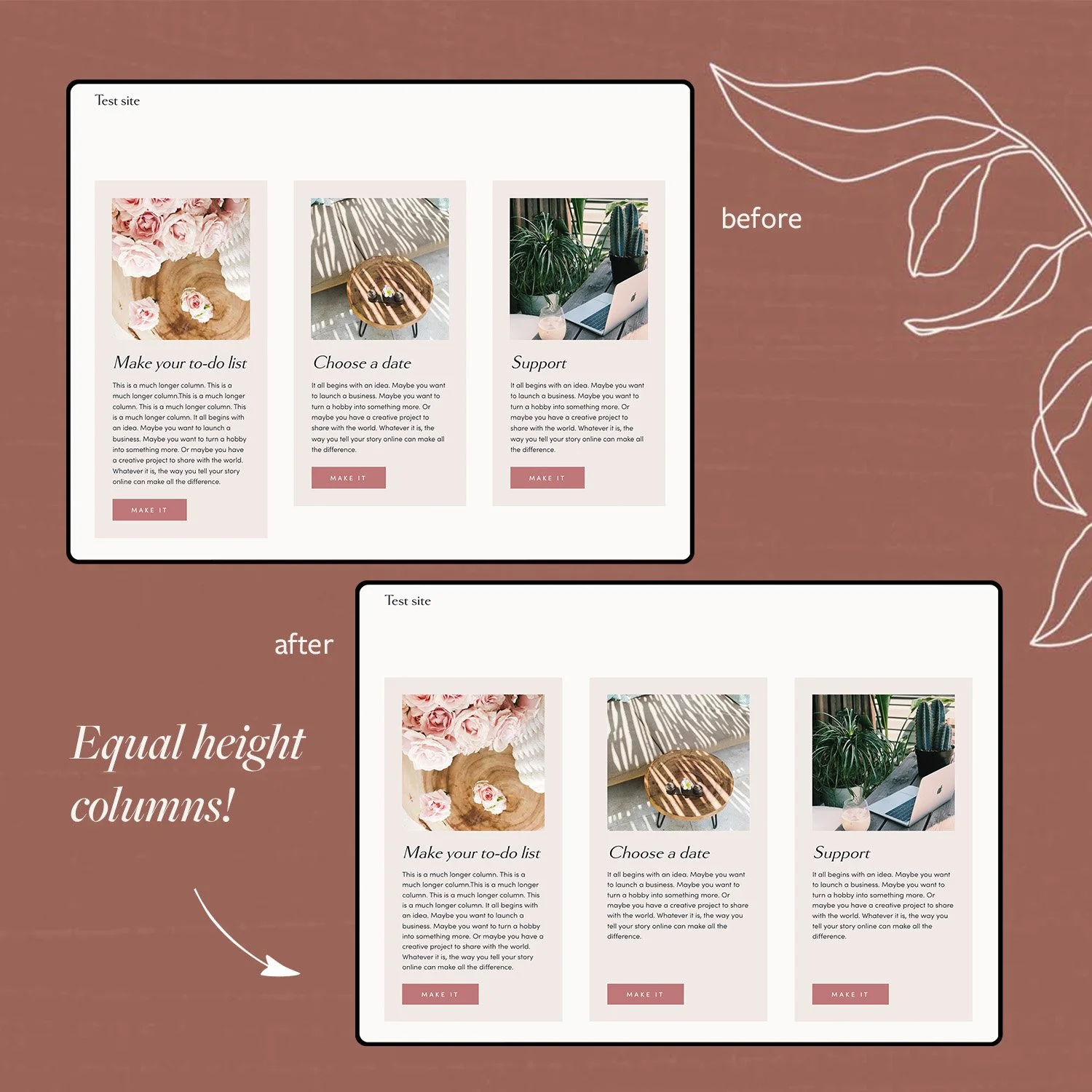 Easy column layouts in Squarespace 7.1