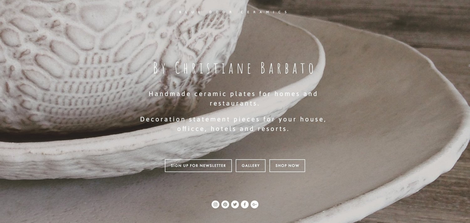 Redesign of a Ceramics shop website